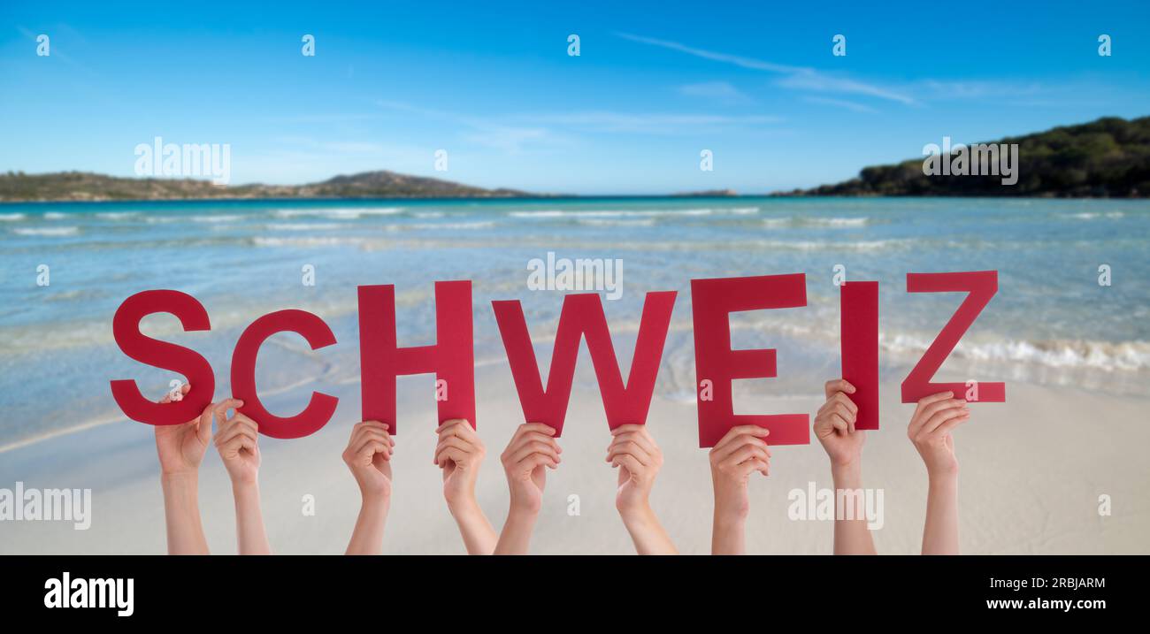 People Hands Building Word Welcome, Ocean And Sea Stock Photo - Alamy