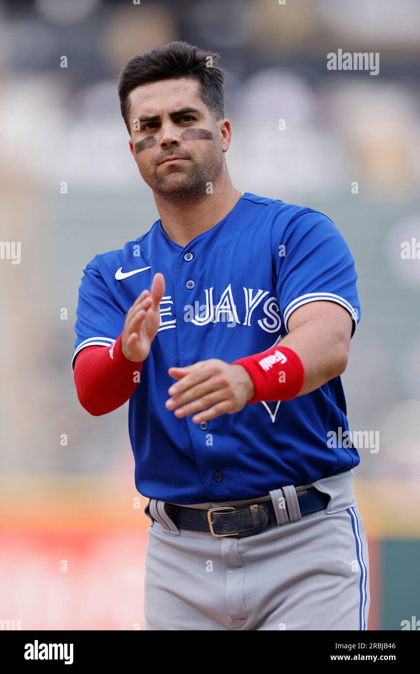 CHICAGO, IL - JULY 06: Toronto Blue Jays left fielder Whit Merrifield ...