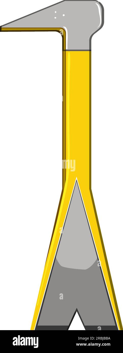 carpentry crowbar metal cartoon vector illustration Stock Vector Image ...