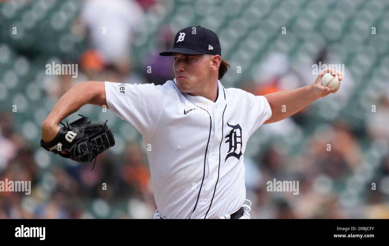 Detroit Tigers' Tyler Holton plays during a baseball game, Thursday ...