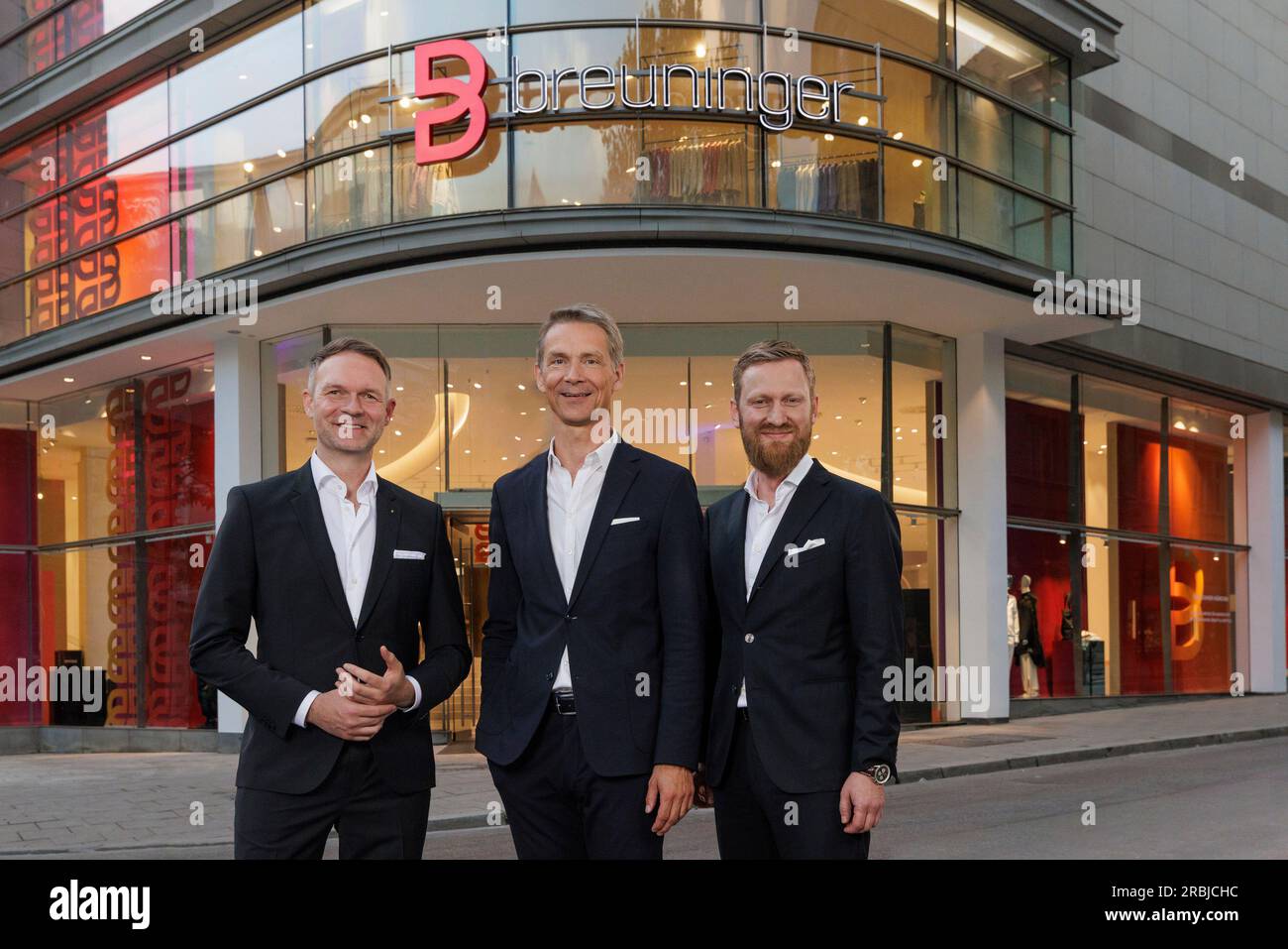 In this image released on Friday, July 7, 2023, from left, Breuninger ...