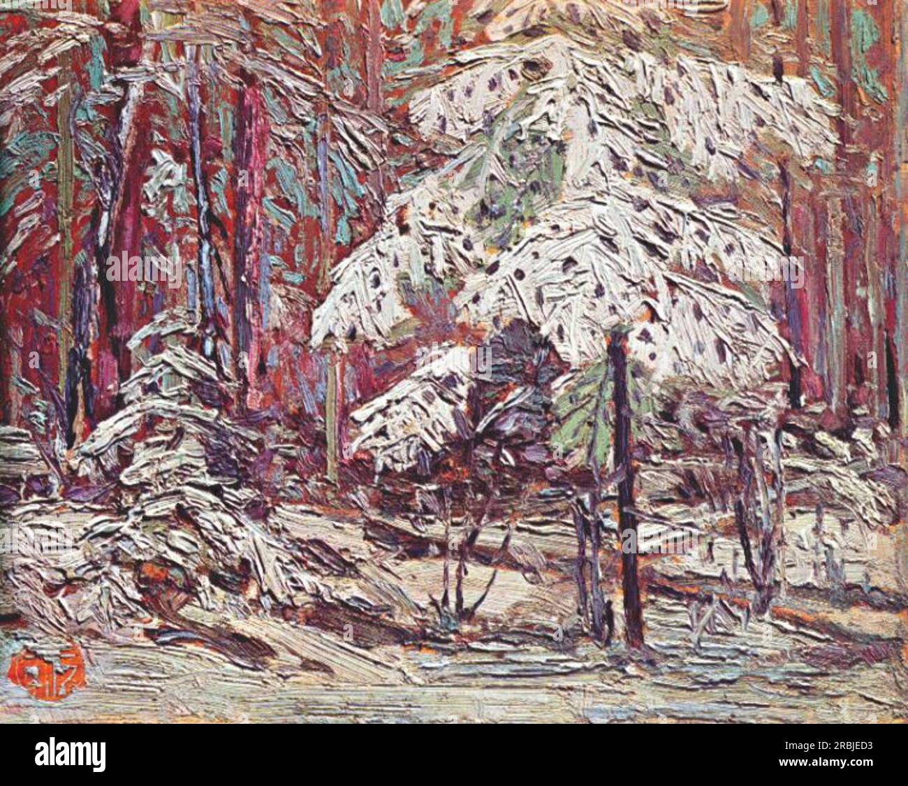 Snow in the Woods 1916 by Tom Thomson Stock Photo - Alamy