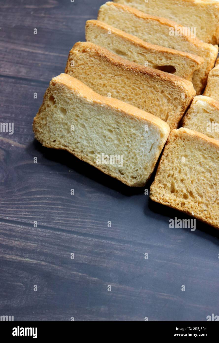 Tea Time Snack. Healthy Wheat rusk served with Indian hot masala tea ...