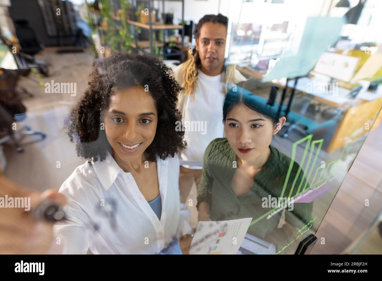 Teamwork brainstorm diverse multiracial colleagues hi-res stock ...