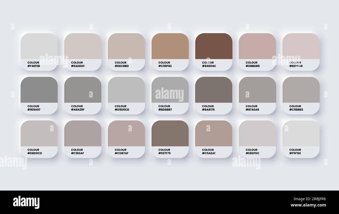 Trendy Colour Catalog Inspiration Palette in RGB and HEX Stock Vector ...