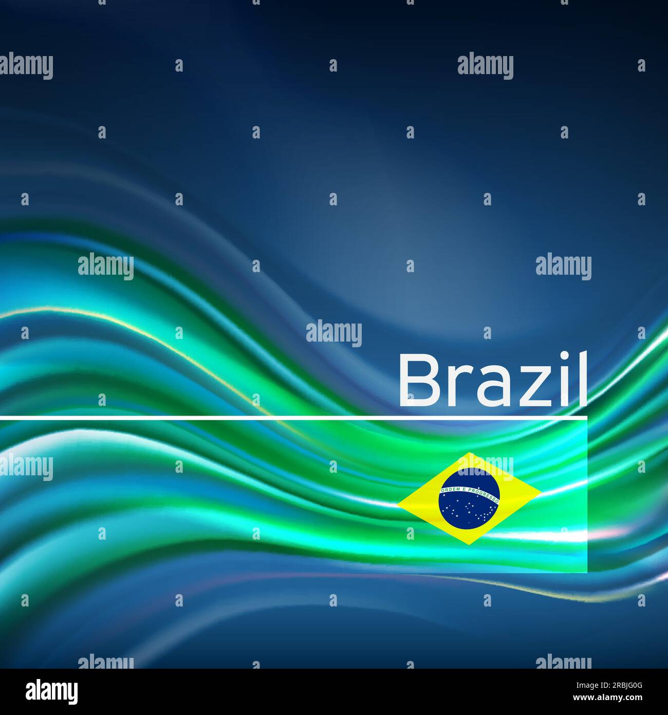 Brazil flag background. Abstract brazilian flag in the blue sky ...