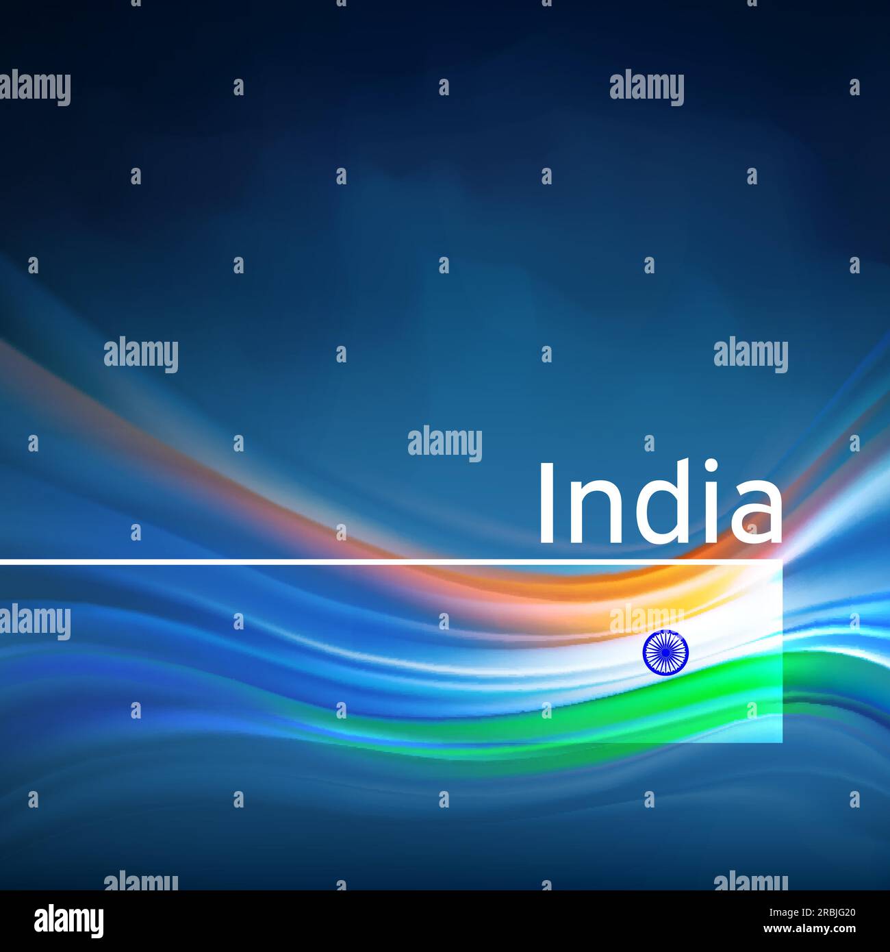 India flag background. Abstract indian flag in the blue sky. National ...