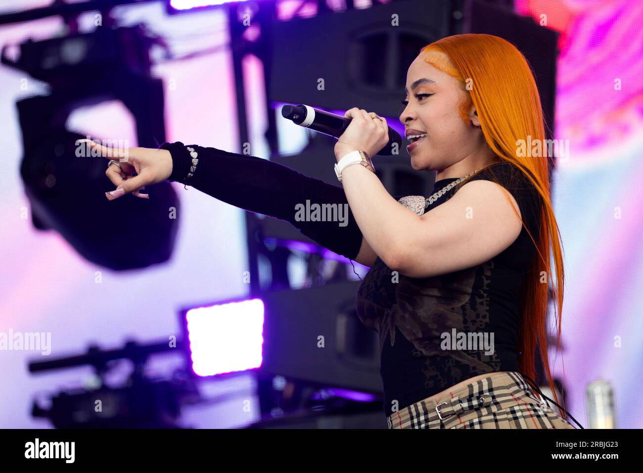 Ice Spice performs at the Wireless Music Festival in Finsbury Park, in ...