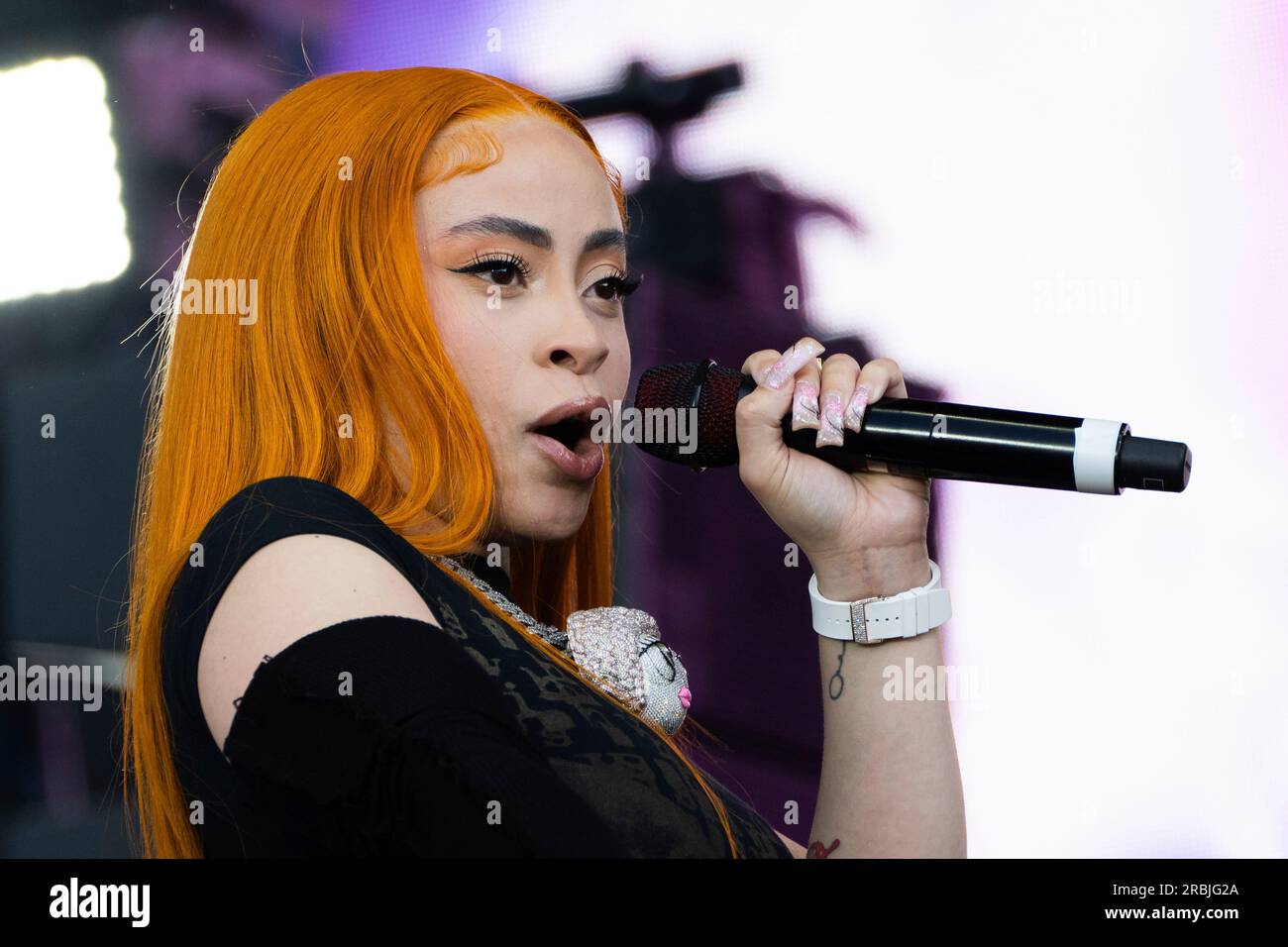 Ice Spice performs at the Wireless Music Festival in Finsbury Park, in ...