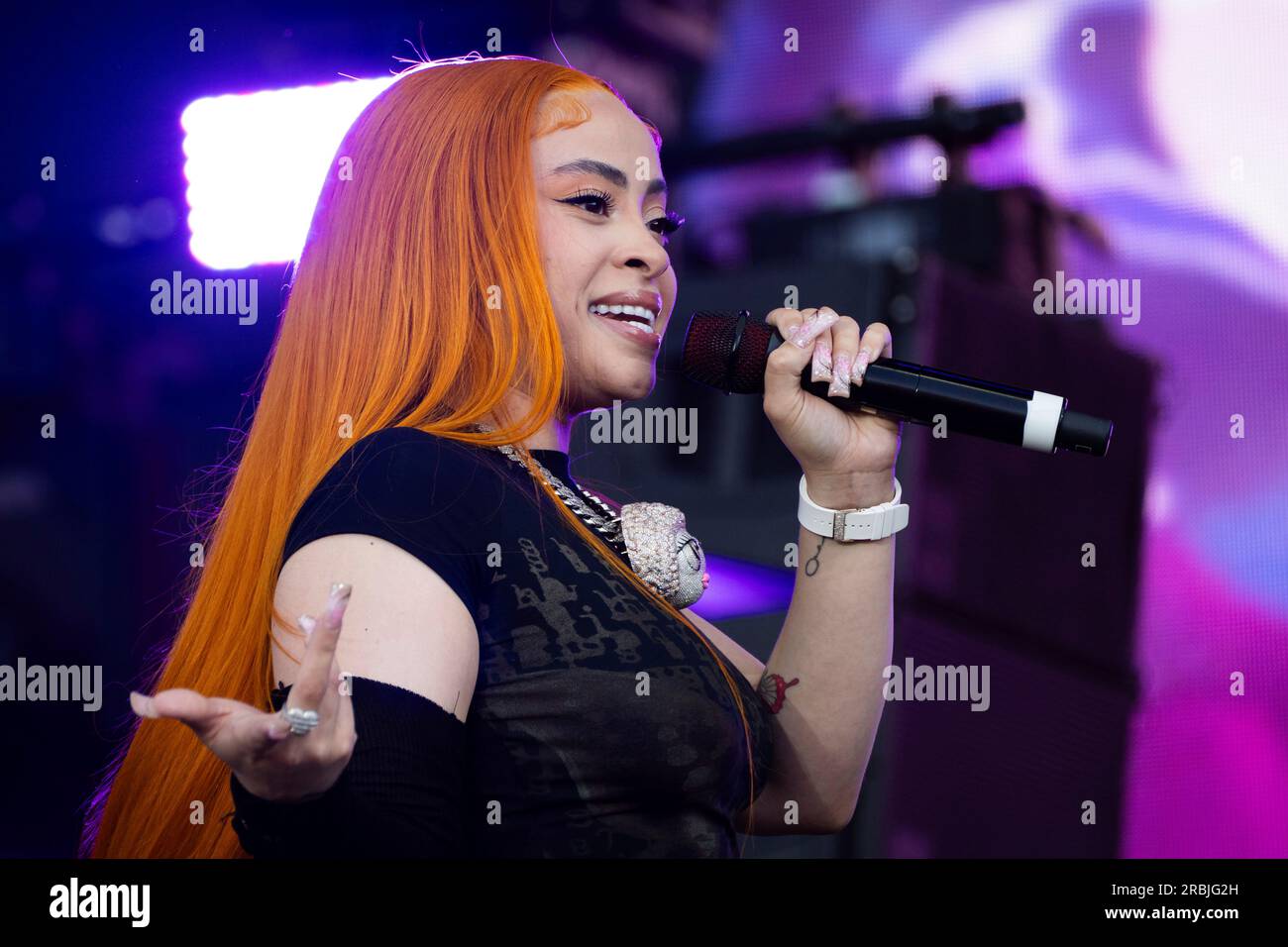 Ice Spice performs at the Wireless Music Festival in Finsbury Park, in ...
