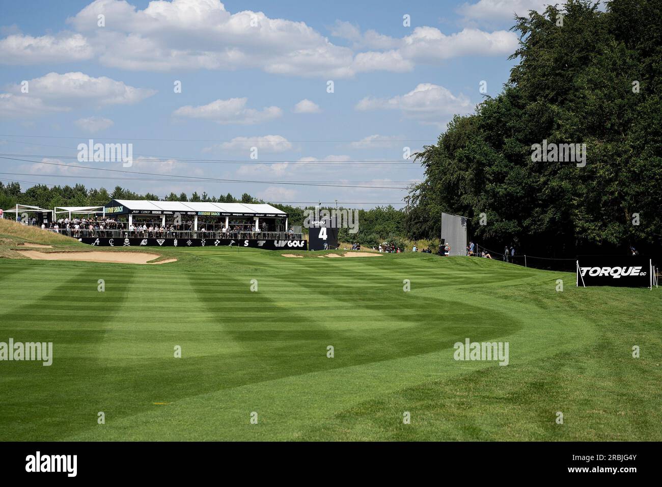 The Birdie Shack on the fourth hole during the first round of LIV Golf ...