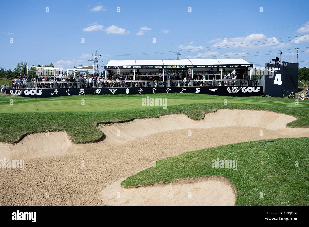 The Birdie Shack on the fourth hole during the first round of LIV Golf ...