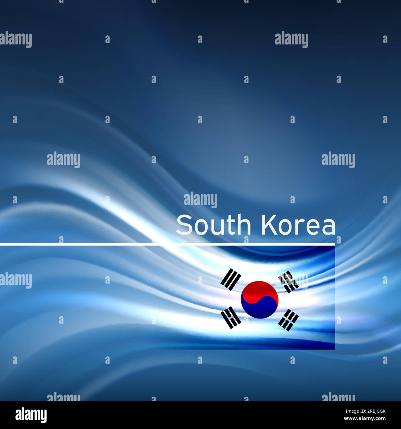 South korea flag background. Abstract south korean flag in the blue sky ...
