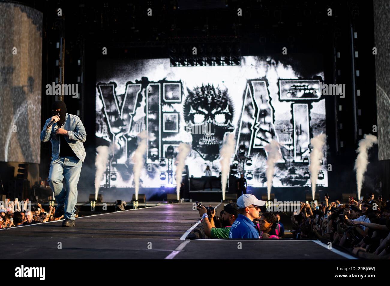 Yeat performs at the Wireless Music Festival, in Finsbury Park, London ...