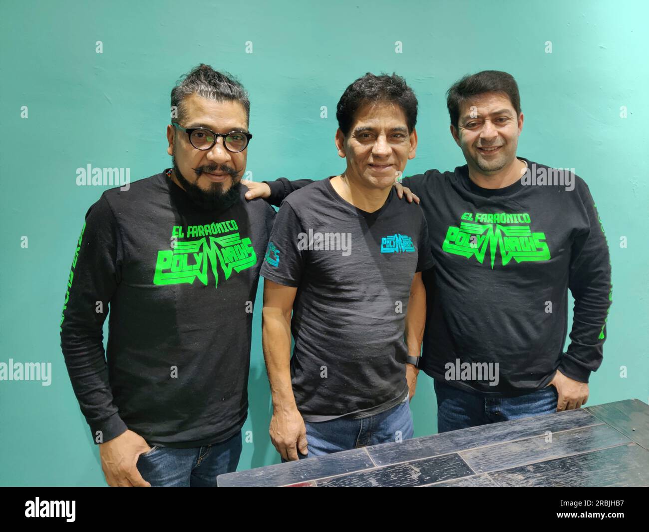 DJ of Polymarchs' Victor Estrella, from left, Apolinar Silva de la ...