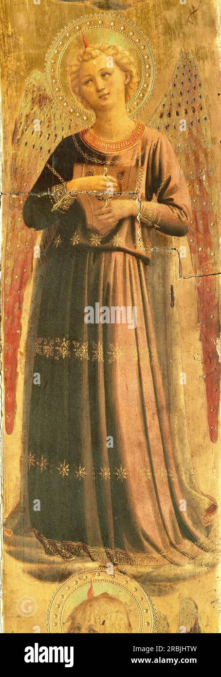 Fra Angelico – Linaioli Tabernacle - Angel making music 1433 Stock ...