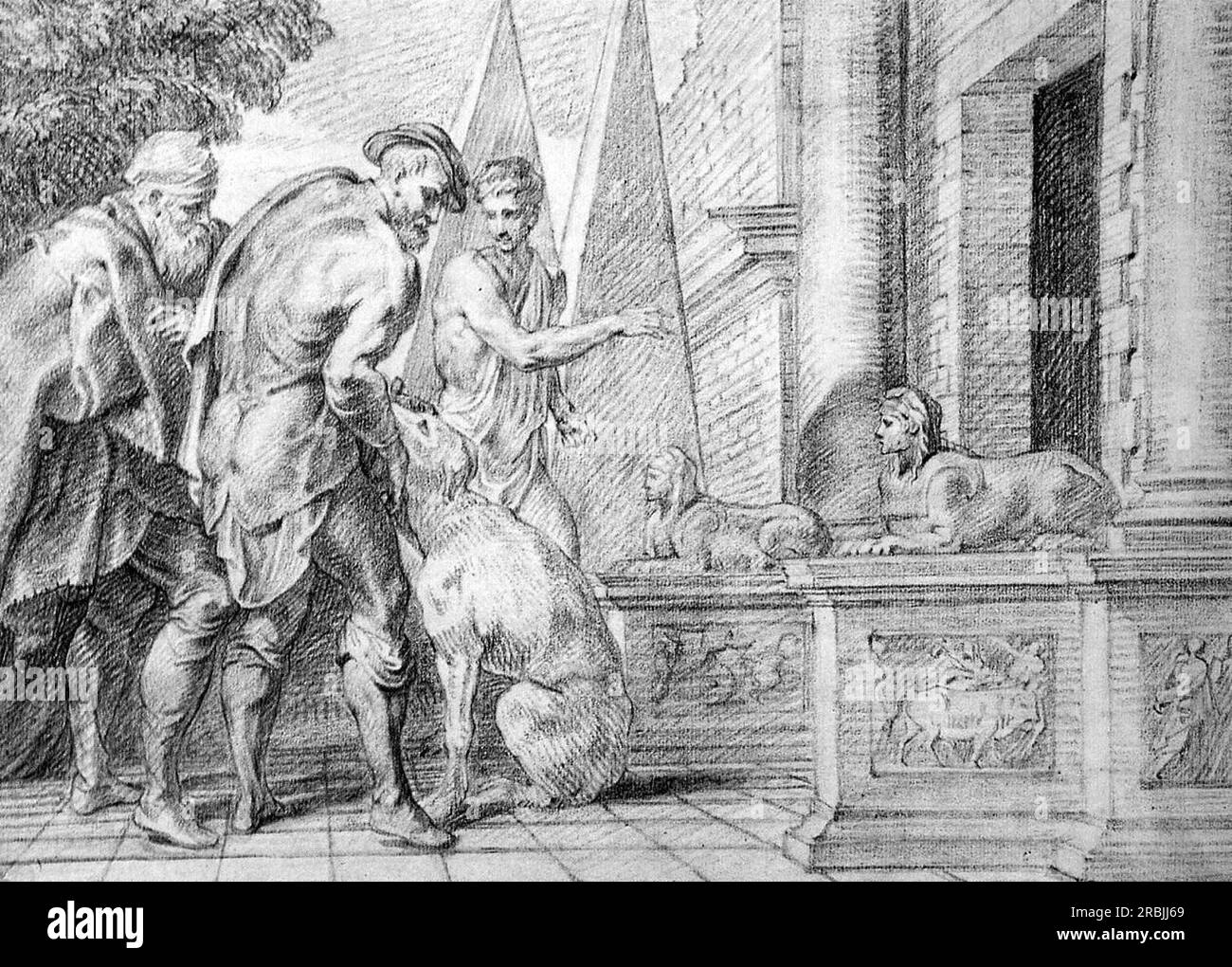 Odysseus Recognised by His Dog by Theodoor van Thulden Stock Photo - Alamy