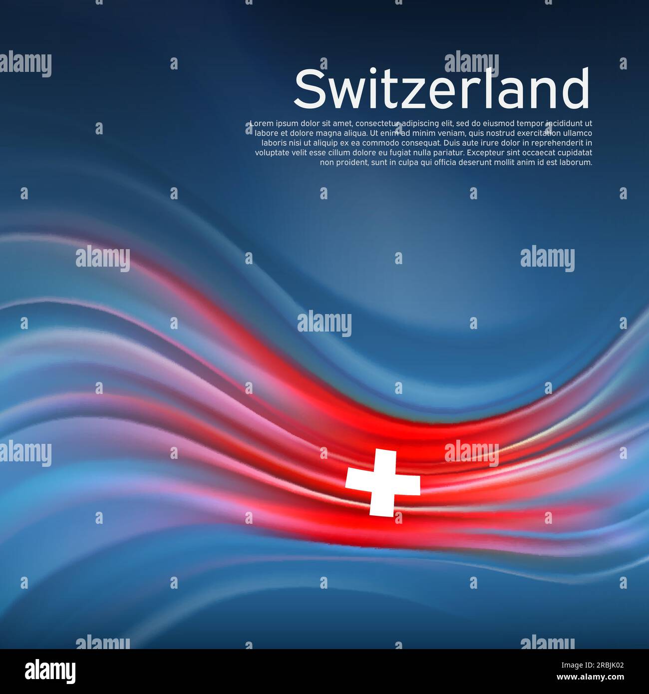 Switzerland flag background. Abstract swiss flag in the blue sky ...