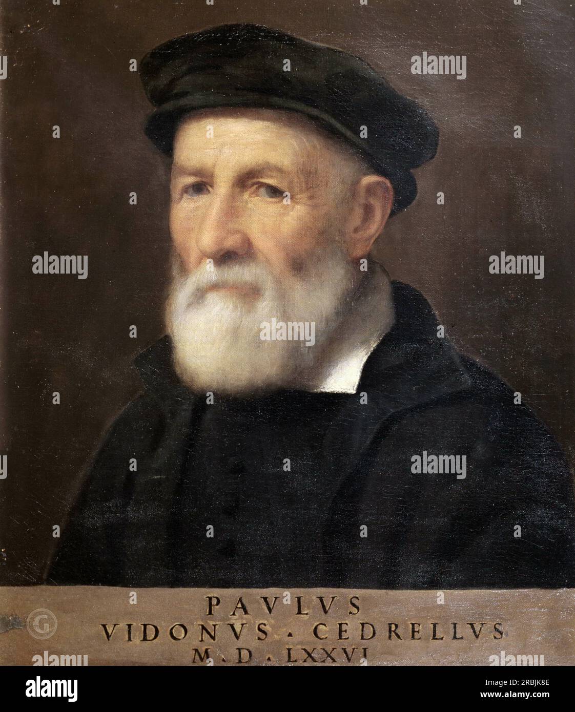 Giovanni Battista Moroni – Portrait of Paolo Vidoni Cedrelli 1576 Stock ...