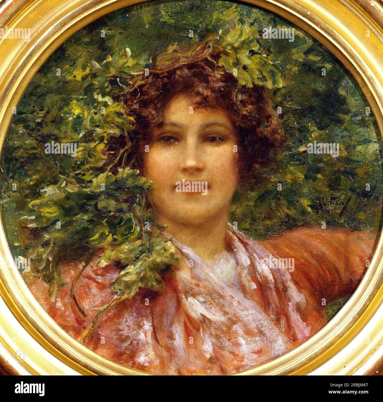 Vincenzo Migliaro – Portrait of a young Neapolitan woman with vine ...