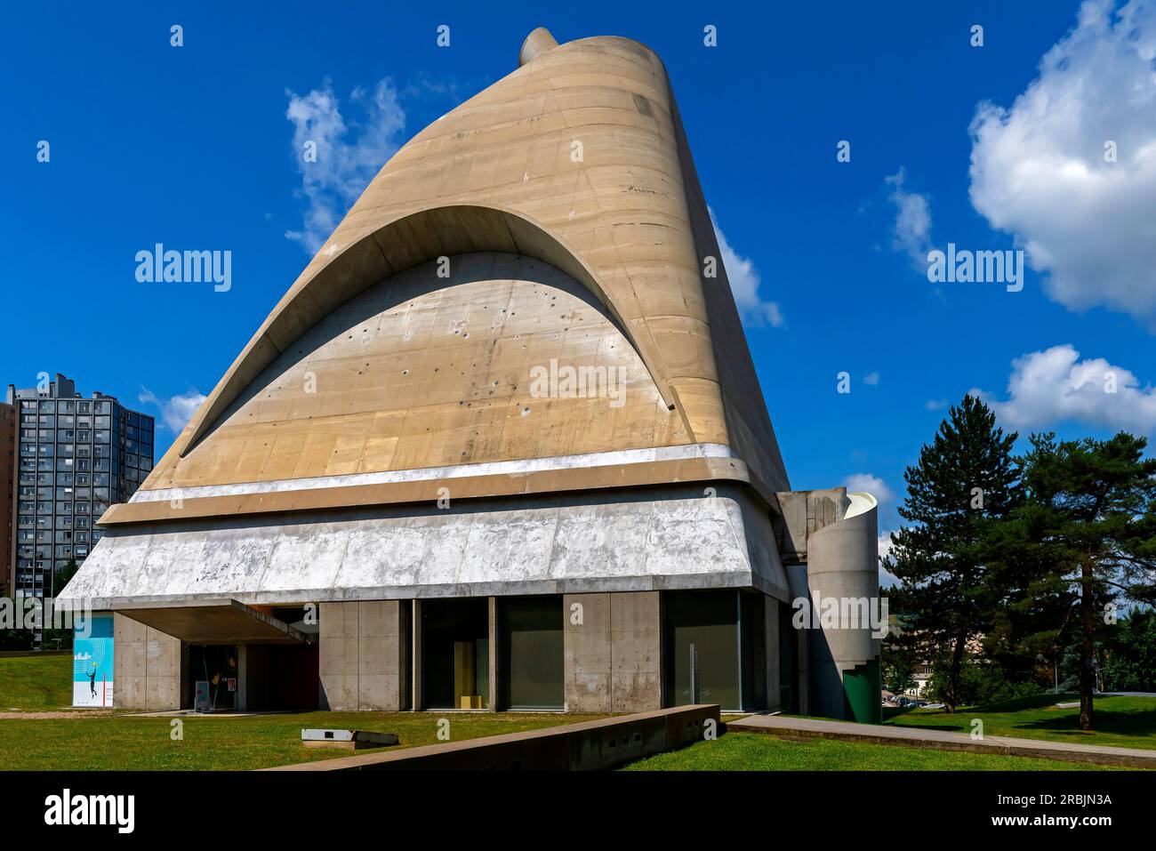 Church of St. Peter by Le Corbusier. Le Corbusier site in Firminy-Vert ...