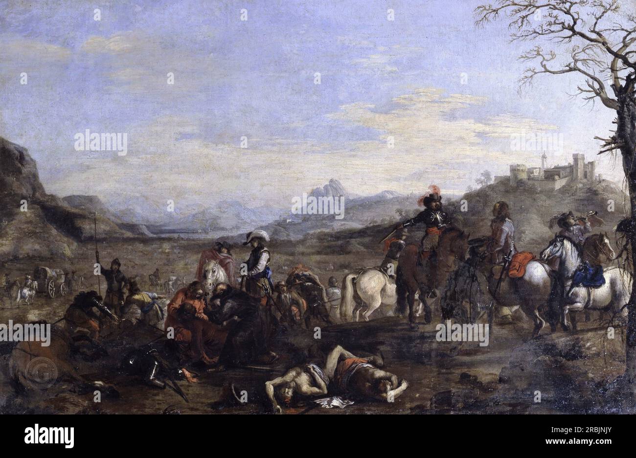 Antonio Maria Marini – Battle scene after the fight 1700 Stock Photo ...