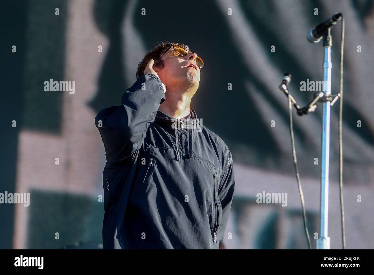The singer Liam Gallagher during a performance on the third day of the ...