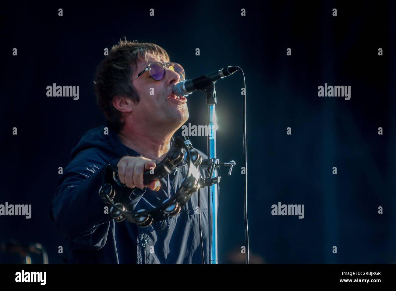 The singer Liam Gallagher during a performance on the third day of the ...