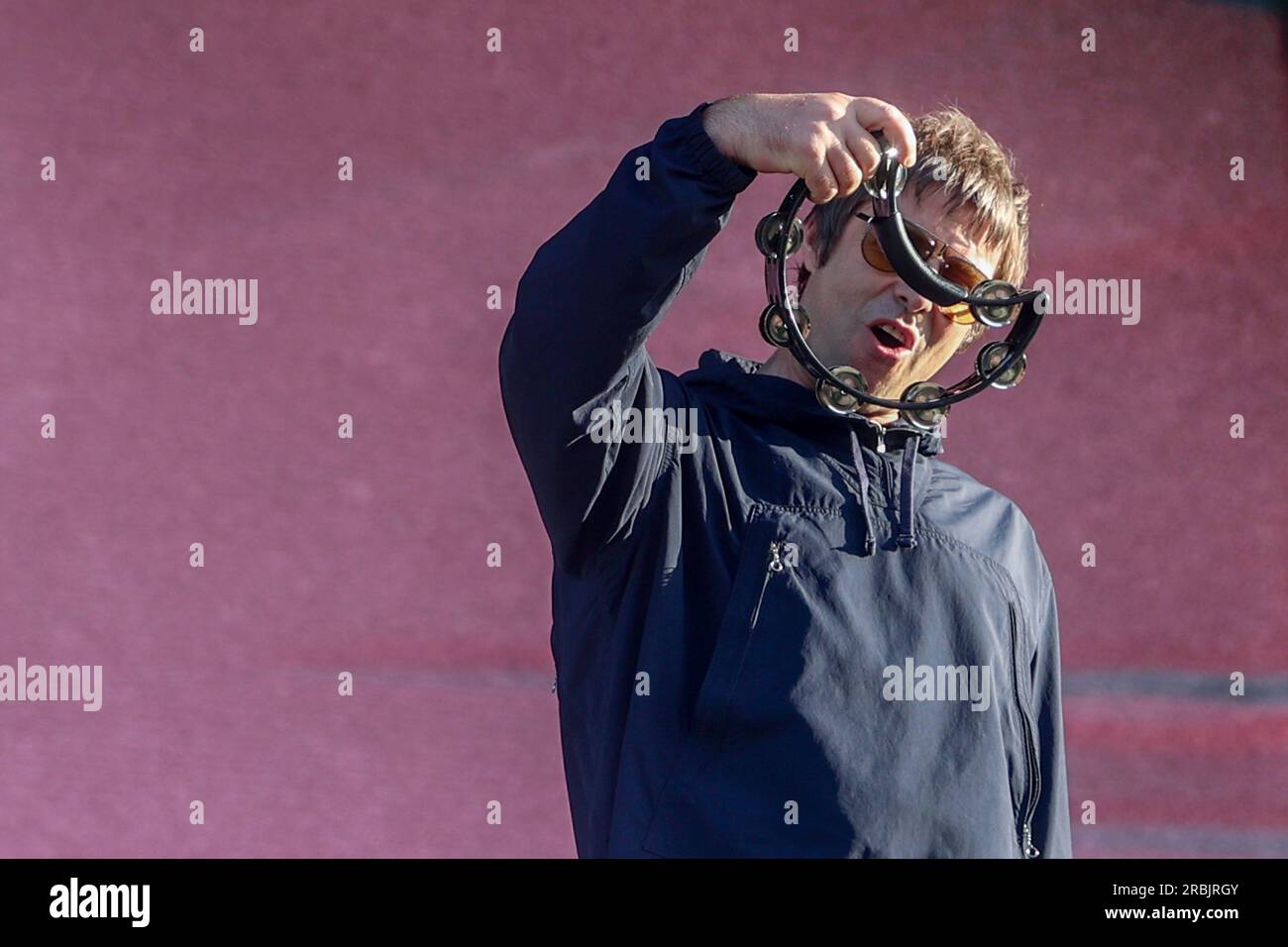 The singer Liam Gallagher during a performance on the third day of the ...