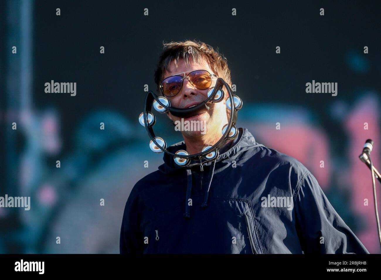 The singer Liam Gallagher during a performance on the third day of the ...