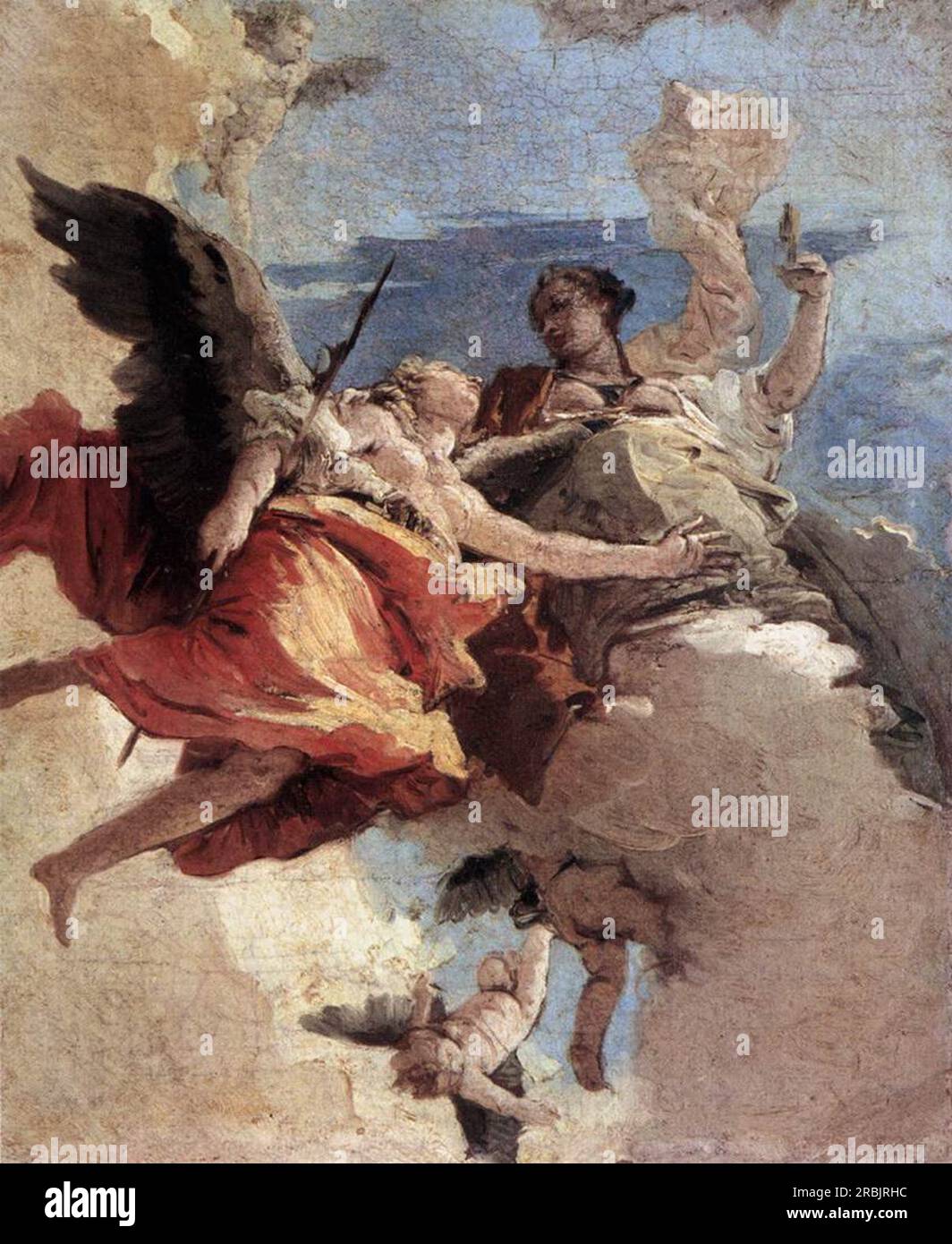 Allegory of Strength and Wisdom 1743 by Giovanni Battista Tiepolo Stock ...