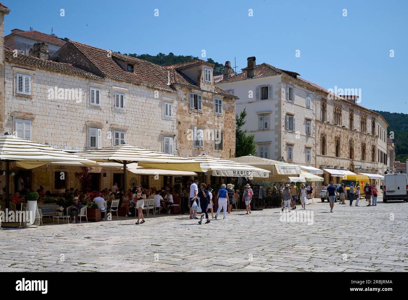 The streets of Hvar, Croatia Stock Photo - Alamy