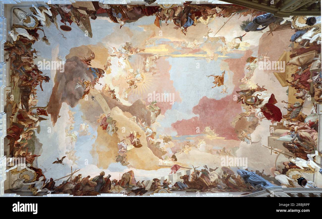 Ceiling fresco at Würzburg Residence 1752 - 1753; Würzburg , Germany by ...