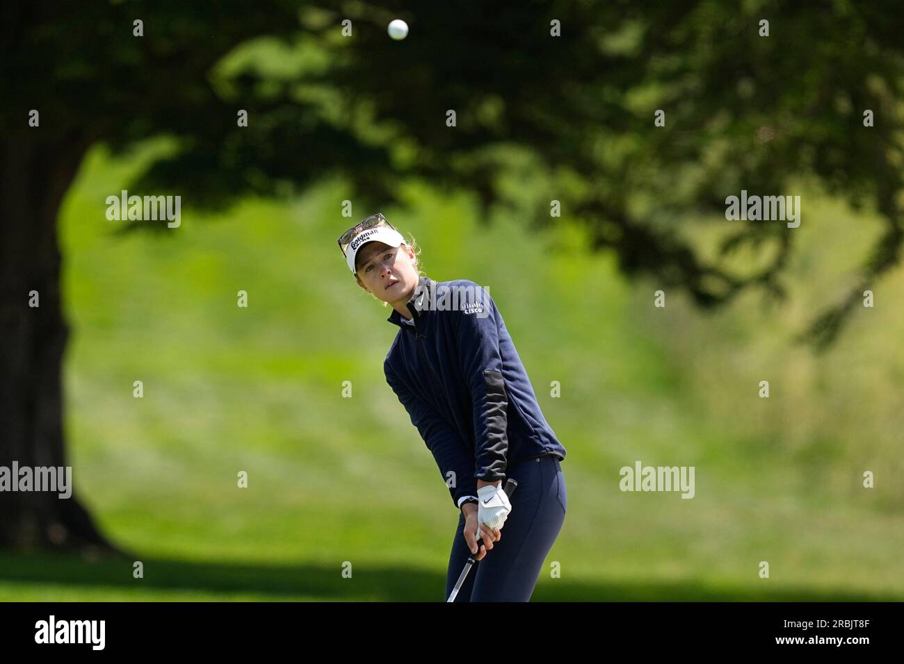 Nelly Korda chips to the 16th green during the third round of the U.S ...