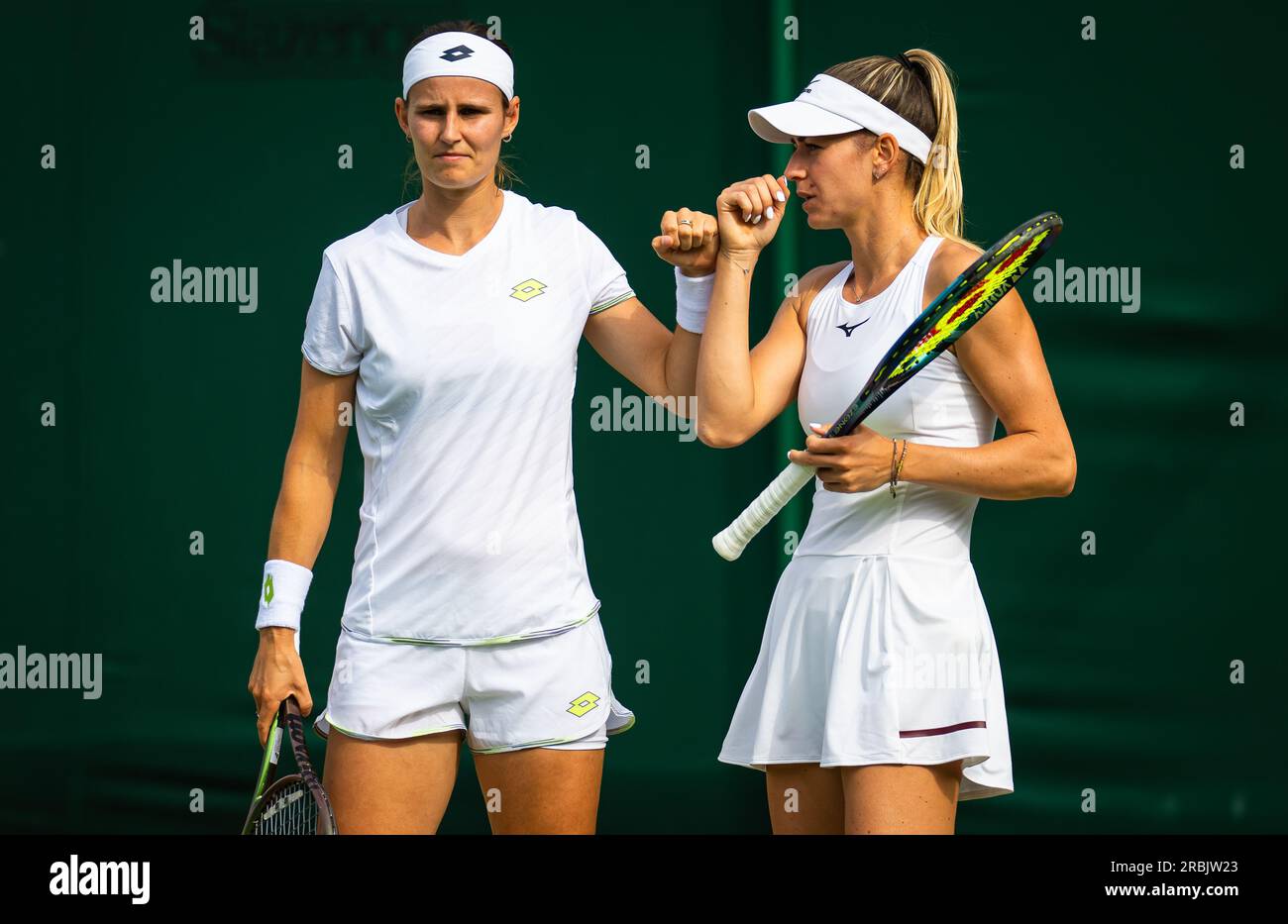 Greet Minnen of Belgium & Anna Bondar of Hungary in action during the ...
