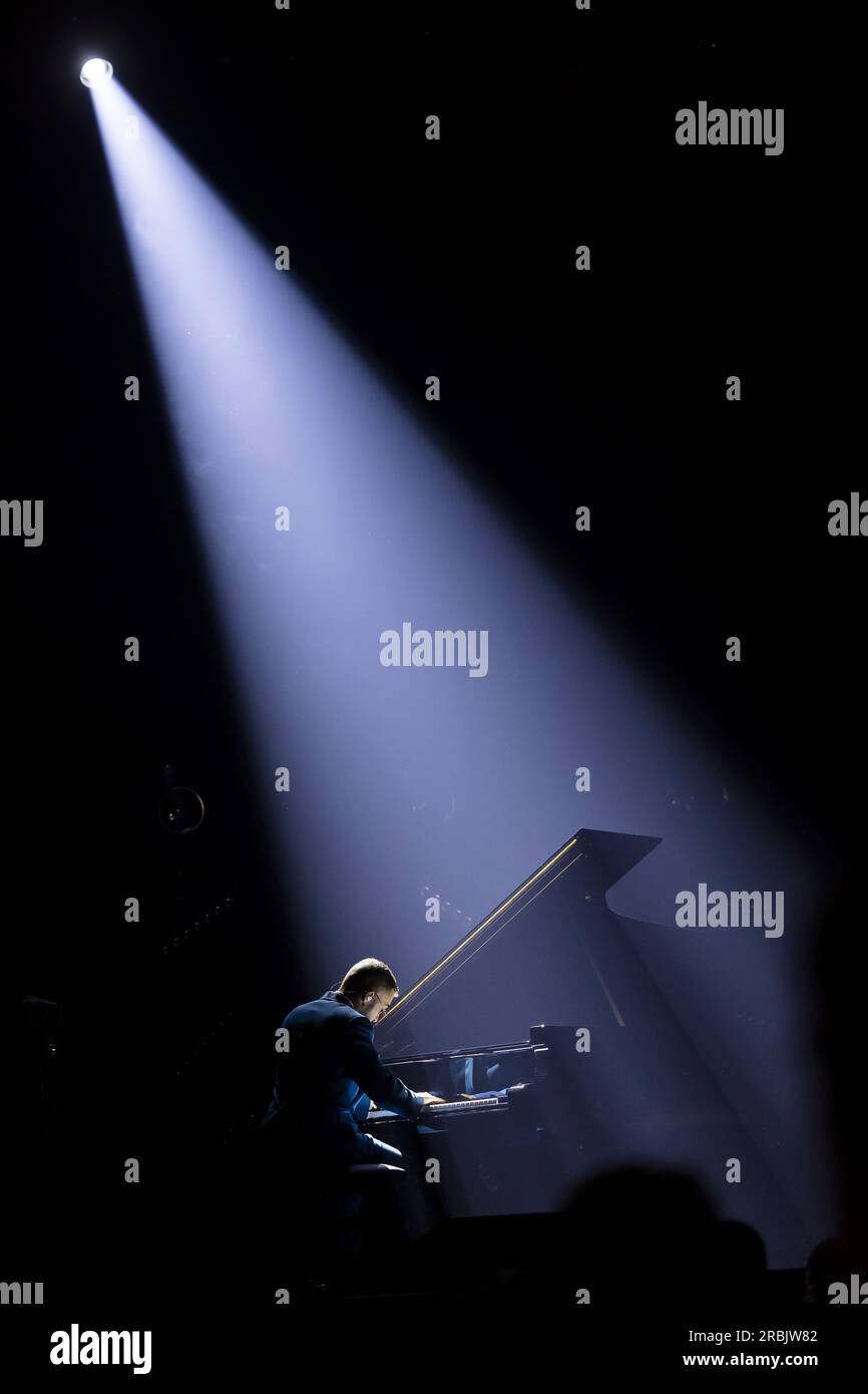 French pianist Sofiane Pamart performs on the Auditorium Stravinski ...