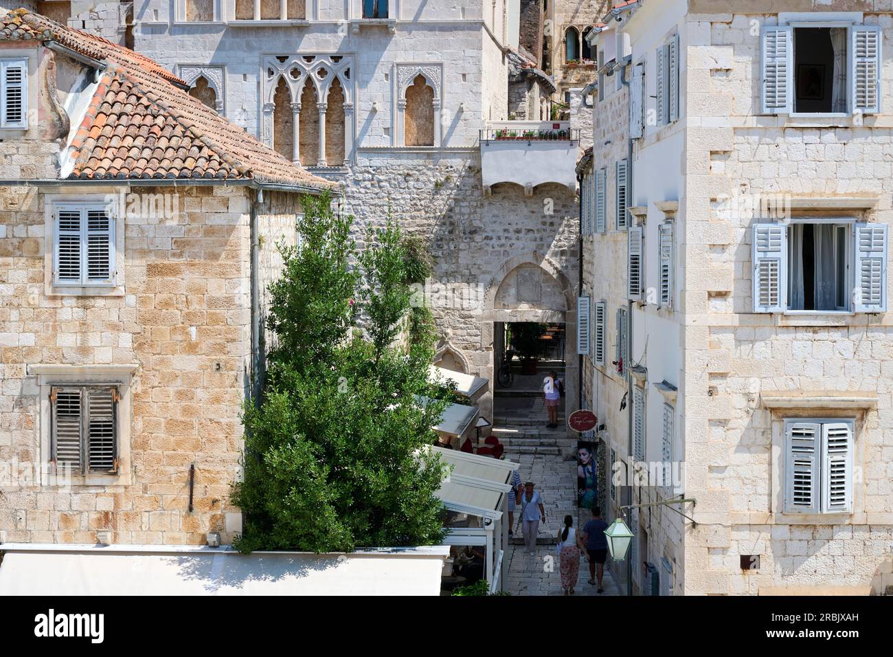 The streets of Hvar, Croatia Stock Photo - Alamy