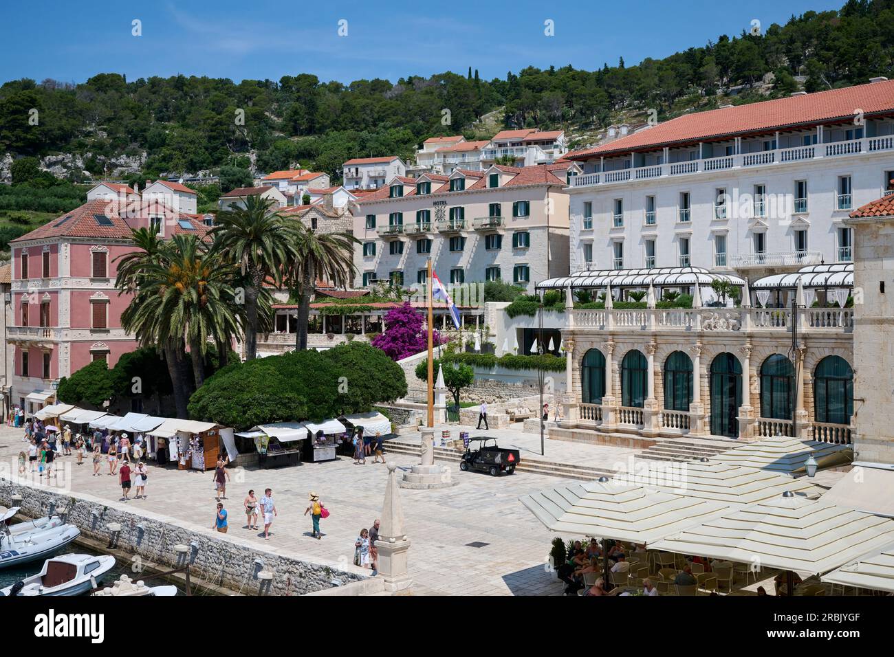 The streets of Hvar, Croatia Stock Photo - Alamy
