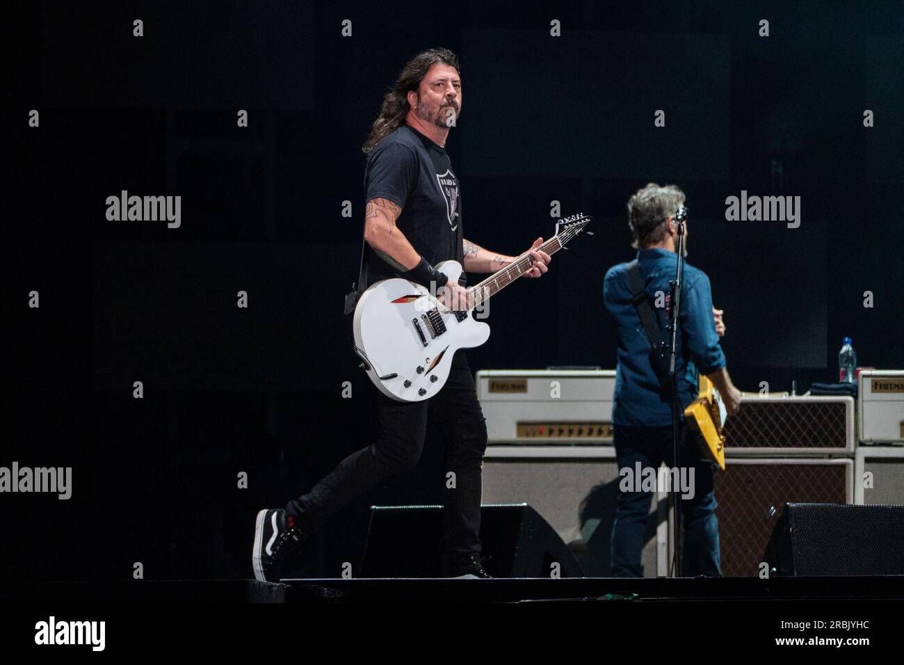 Dave Grohl of the Foo Fighters performs at Festival d'ete de Quebec on ...