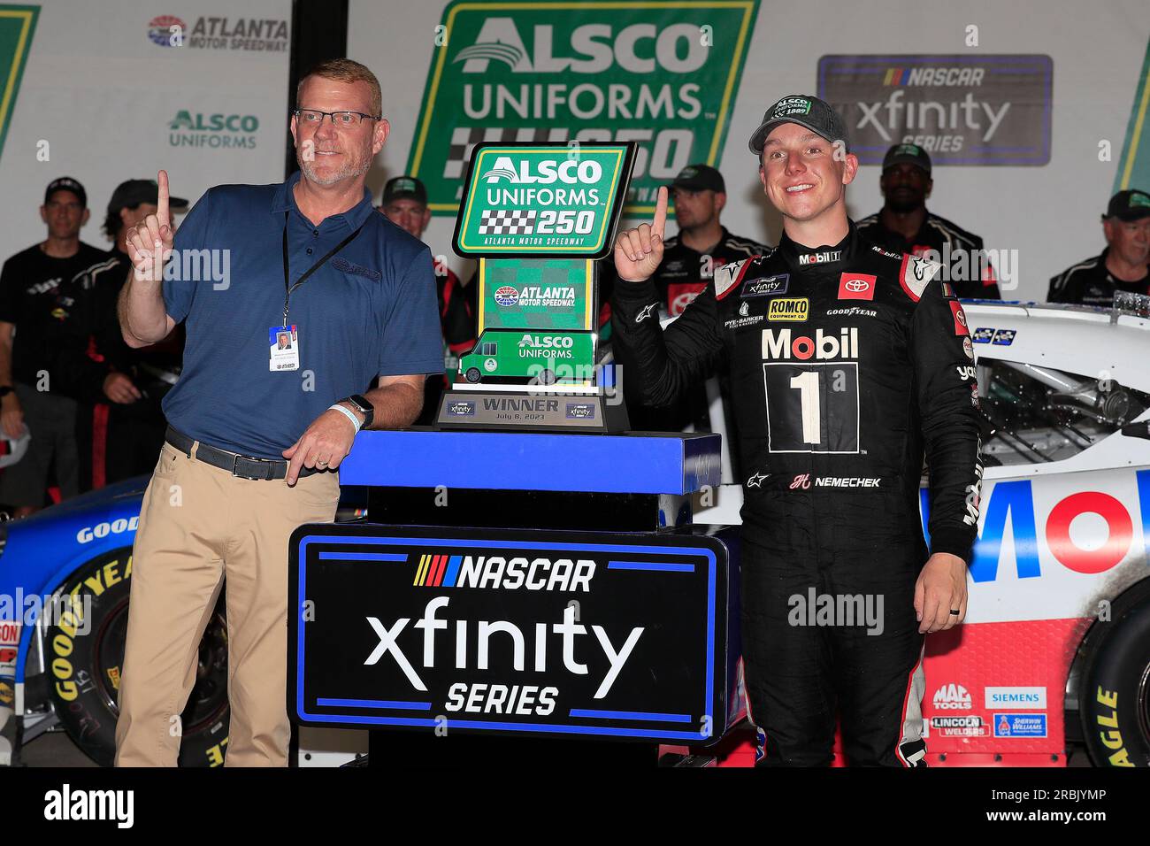 HAMPTON, GA - JULY 08: John Hunter Nemechek (#20 Joe Gibbs Racing Mobil ...