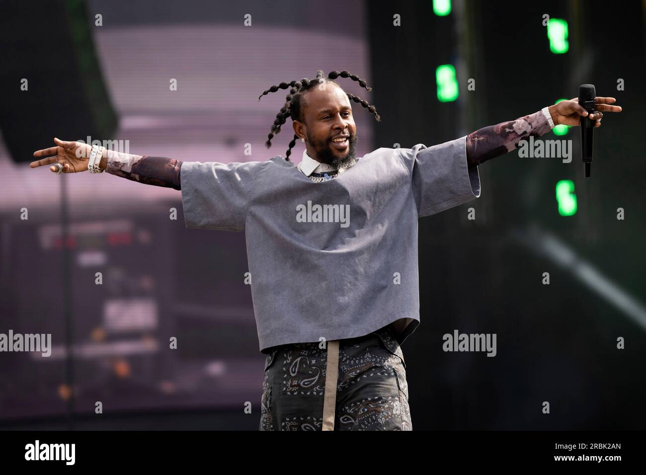 Popcaan performs at the Wireless Music Festival, in Finsbury Park ...