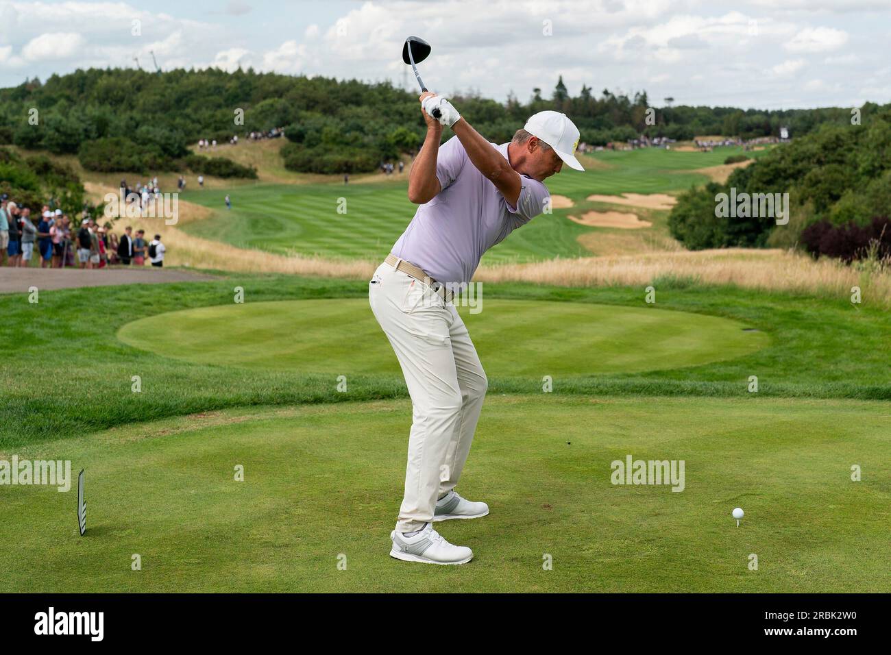 Matt Jones of Ripper GC hits his shot from the 13th tee during the ...