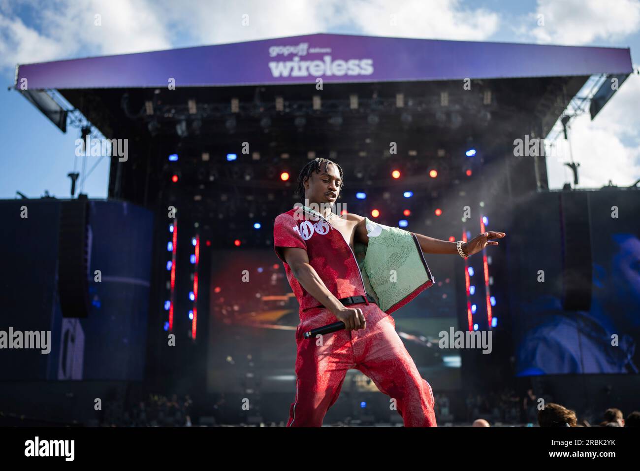 Lil Tjay performs at the Wireless Music Festival, in Finsbury Park ...