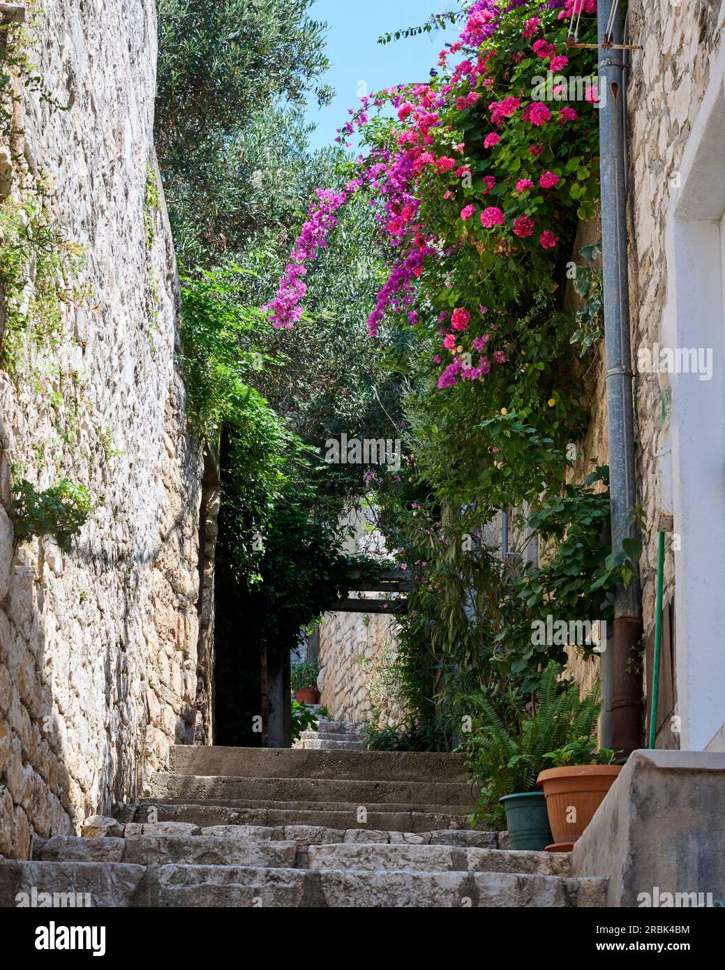 The streets of Hvar, Croatia Stock Photo - Alamy