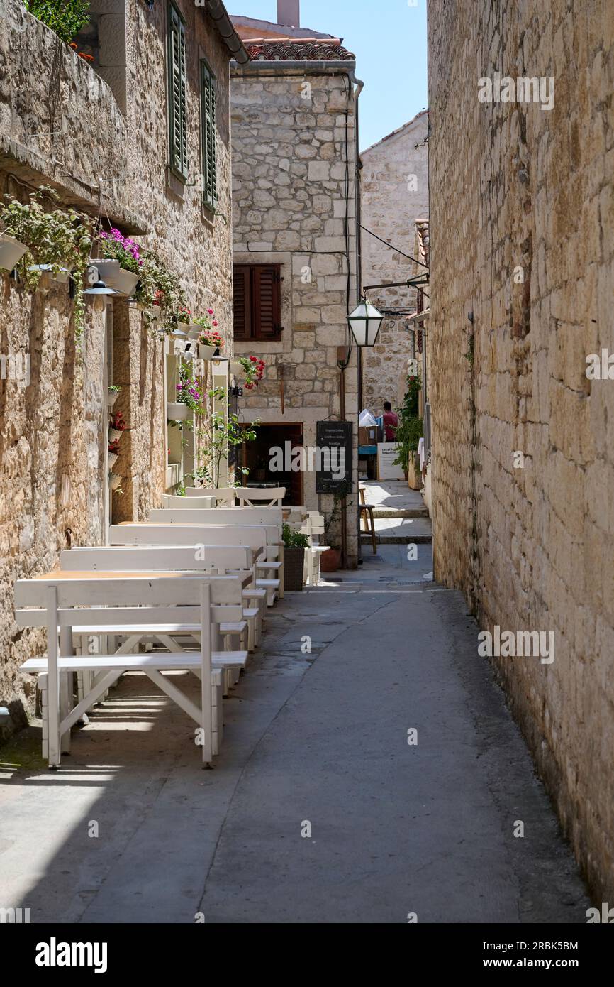 The streets of Hvar, Croatia Stock Photo - Alamy