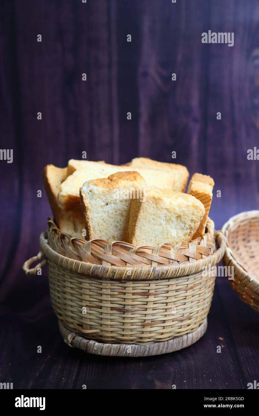 Tea Time Snack. Healthy Wheat rusk served with Indian hot masala tea ...