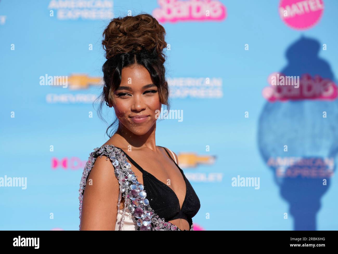 Alexandra Shipp arrives at the premiere of "Barbie" on Sunday, July 9 ...