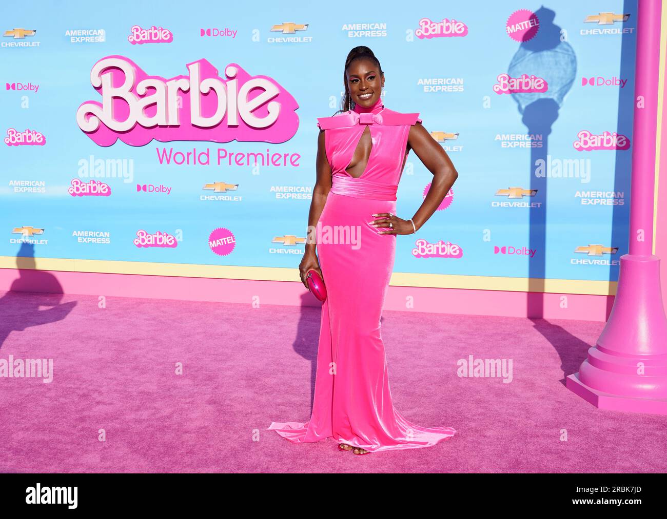 Issa Rae arrives at the premiere of "Barbie" on Sunday, July 9, 2023 ...
