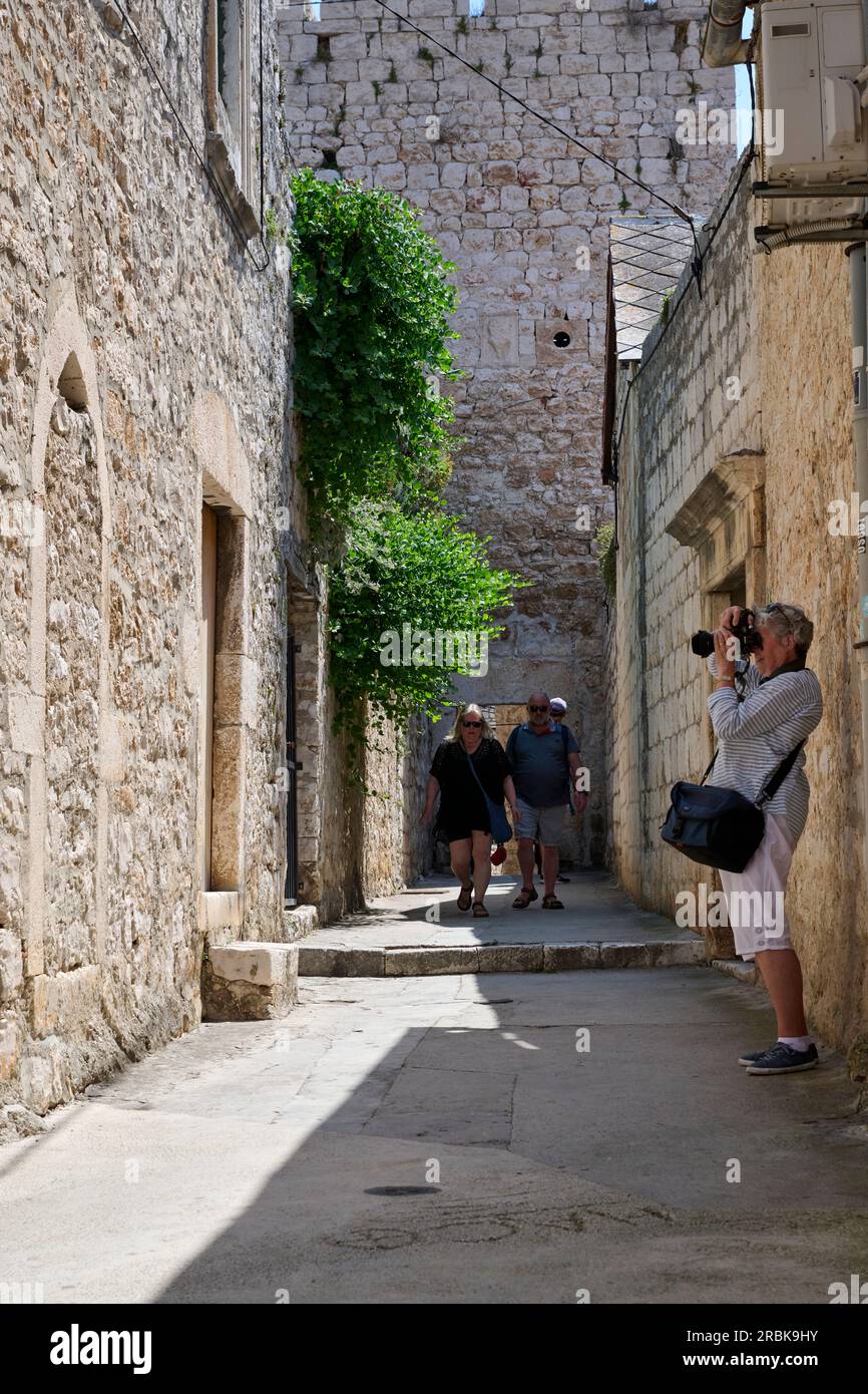 The streets of Hvar, Croatia Stock Photo - Alamy