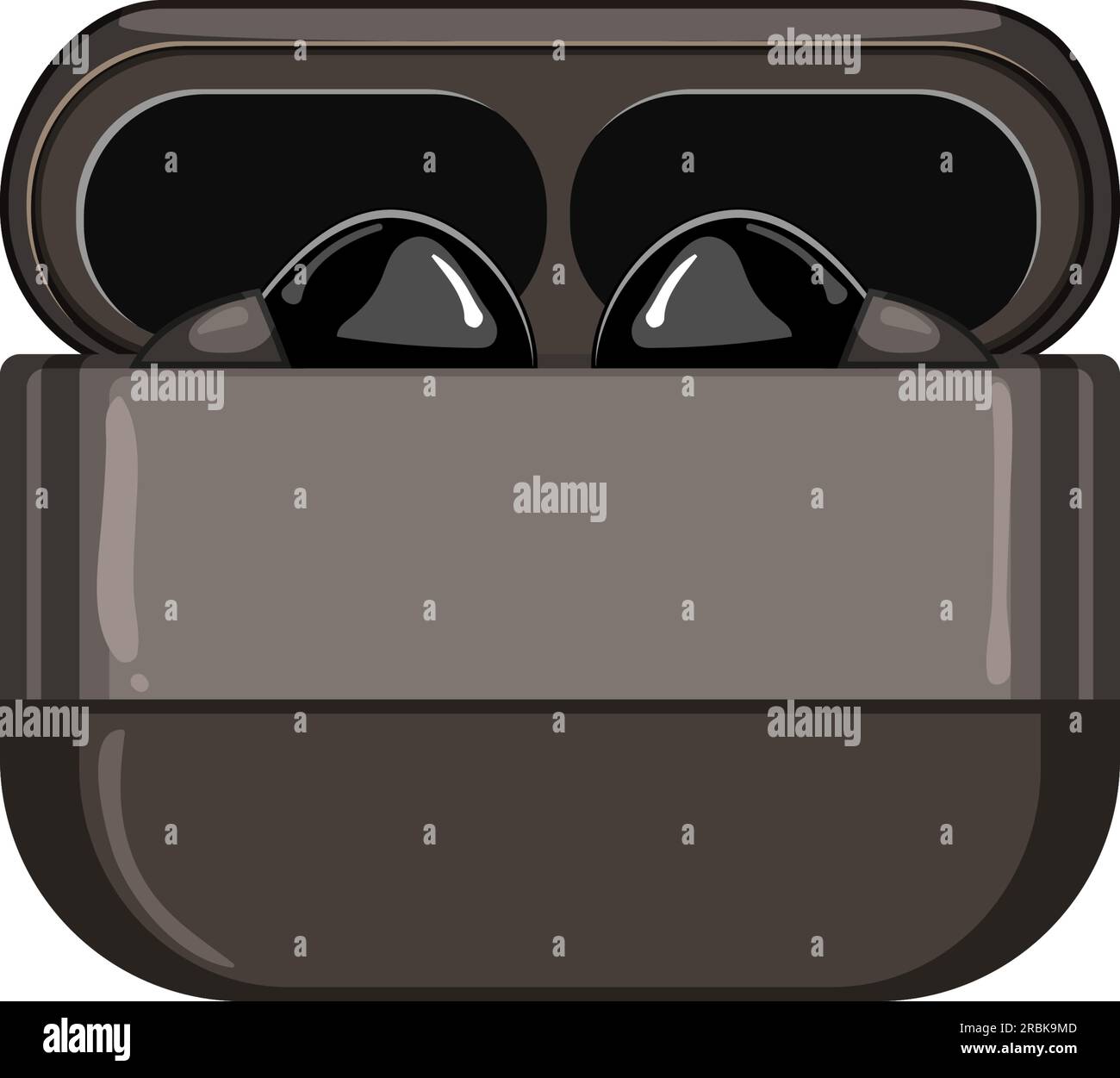 equipment headphones wireless cartoon vector illustration Stock Vector ...